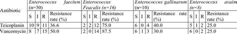 Antibiotic Resistance Profile Of Enterococcus Faecium And Enterococcus
