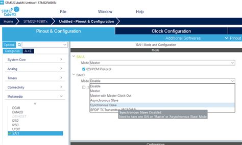 Stm32cubemx 510 Sai Configuration Issue Stmicroelectronics Community