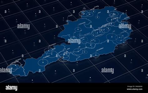 austria blue map big data visualization futuristic map infographic