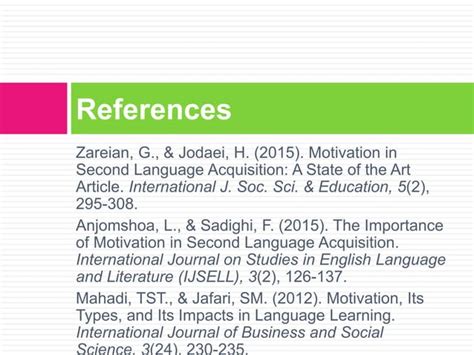 Motivation In Second Language Acquisition Pptx