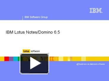 PPT IBM Lotus Notes Domino PowerPoint Presentation Free To View Id B E ZDBmZ