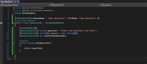 String Array Answers Is Not Visible In The Inspector Ask GameDev Tv