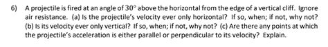 Solved A Projectile Is Fired At An Angle Of Above The Chegg Com