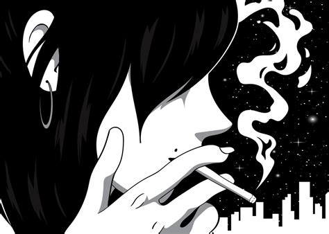 Smoking Anime Girl Japan Poster By Aestheticalex Displate
