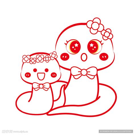 简笔画小蛇线稿插画设计图 其他 动漫动画 设计图库 昵图网