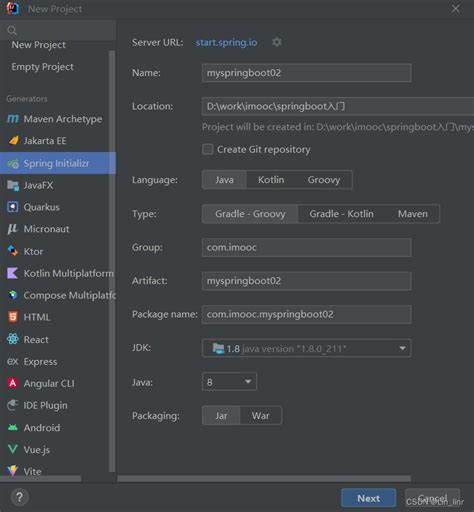 项目实战02——spring Initializr构建spring Boot应用spring Initializr镜像 Csdn博客