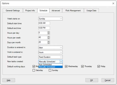 Set Task Mode Project Plan 365