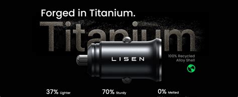 Amazon Com Lisen Usb C Car Charger W Compact Metal Usb Cigarette Lighter Adapter Dual