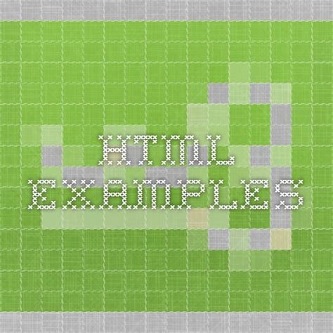 Html Examples Html Example Learning Web Information Architecture