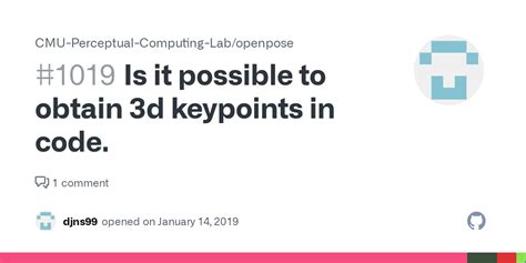 Is It Possible To Obtain D Keypoints In Code Issue CMU Perceptual Computing Lab