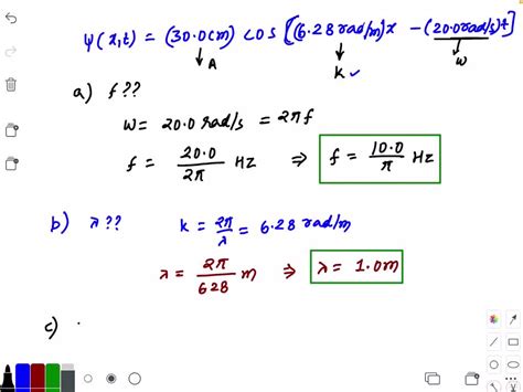 The Wavefunction Of A Transverse Wave On A String Is ψx T300 Cm Cos 628 Rad M X 20