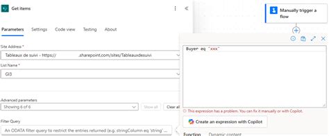 Power Automate Flow With Sharepoint Get Items Filter Query Syntaxe Problem Stack Overflow