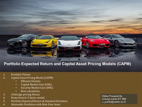 portfolio expected return and capital asset pricing models ppt slide deck