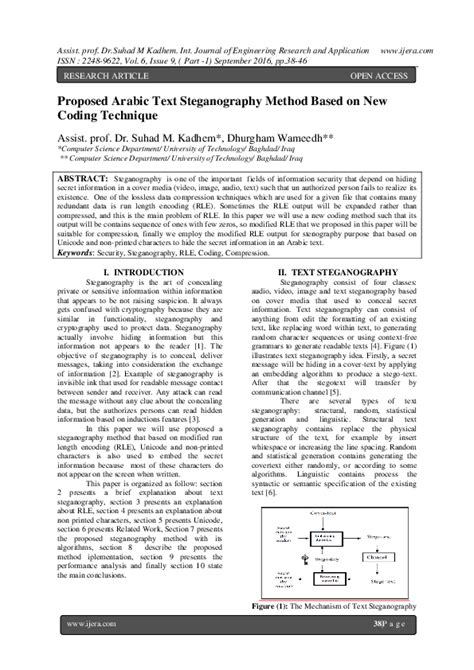 Pdf Proposed Arabic Text Steganography Method Based On New Coding