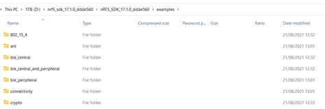 cannot find ble examples in visual stuido code when selecting start
