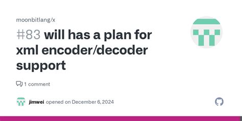 Will Has A Plan For Xml Encoder Decoder Support Issue Moonbitlang X GitHub