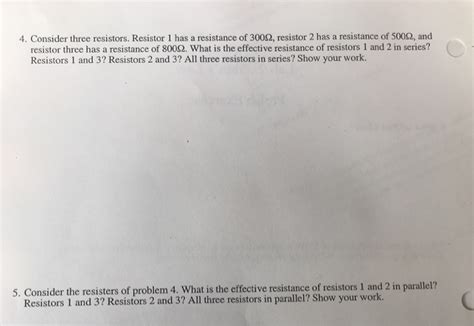 Solved 4 Consider Three Resistors Resistor 1 Has A Chegg Com