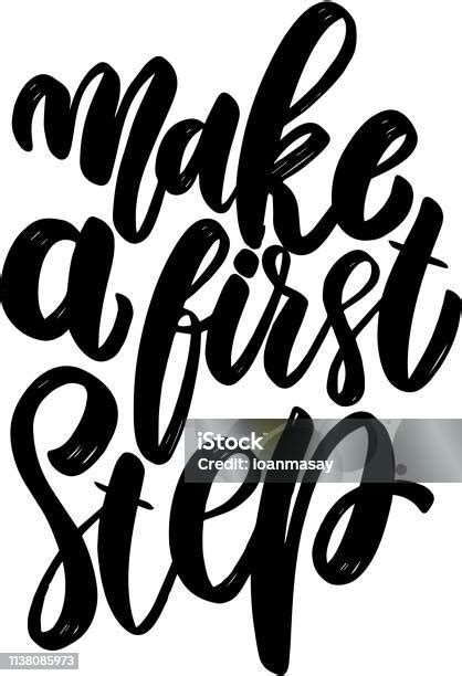 첫 번째 단계를 수행 합니다 인사말 카드 초대장 배너 엽서 웹 포스터 템플릿 문자 문구 개념에 대한 스톡 벡터 아트 및 기타