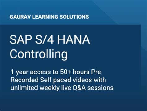 SAP S4 HANA In Management Accounting SAP Controlling CO COPA Profit Center Product Costing