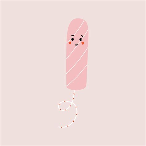 Cute Menstrual Tampon Character 21595274 Vector Art At Vecteezy