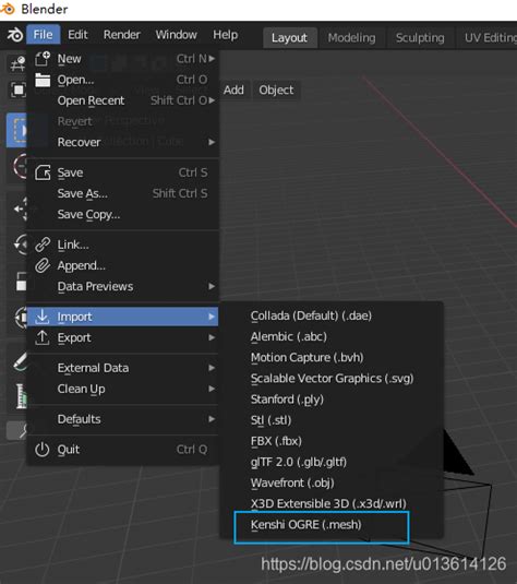 Blender 导入导出 Mesh 格式（ogre Mesh）blender导入mesh文件 Csdn博客