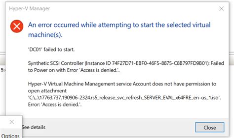 I Cant Win Server 2019 To Start As A Vm In Hyper V On Windows 10