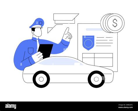Traffic Fine Abstract Concept Vector Illustration Stock Vector Image