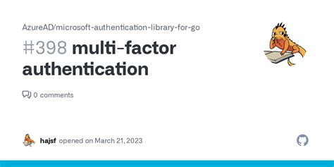 Multi Factor Authentication · Issue 398 · Azureadmicrosoft Authentication Library For Go · Github
