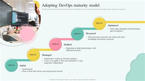 stages of devops flow adopting devops maturity model ppt powerpoint