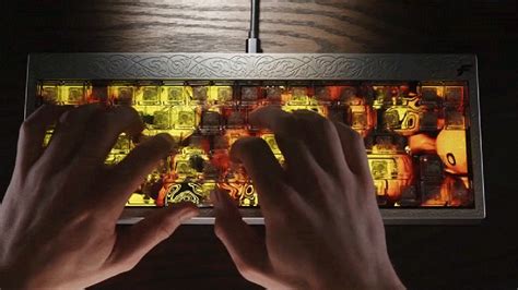 This Keyboard Has Transparent Keys And A Screen Inside