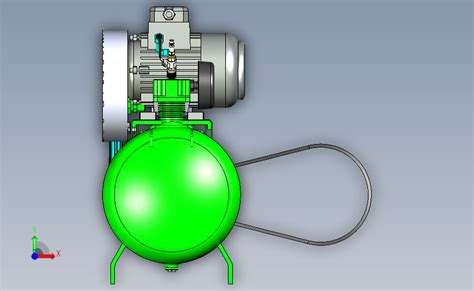 活塞空气压缩机 Parasolid 模型图纸下载 懒石网