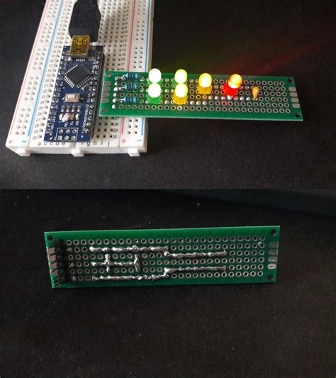 My First Perfboard Circuit Charlieplexing Example Apprentice Arduino Circuit Sensor Example