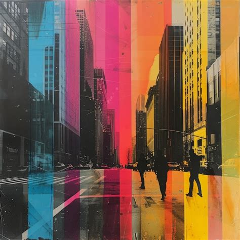 Premium Photo Contemporary Art Collage Of Urban Skyline With