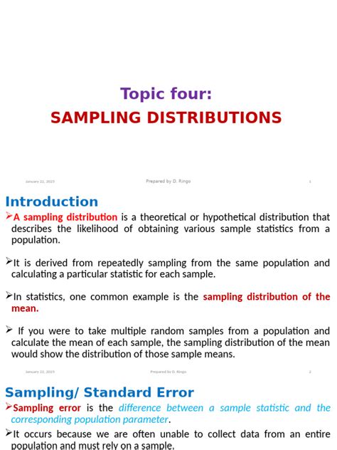 Topic Four And Five Sampling Distributions And Estimation Theory Pdf Estimator Standard Error
