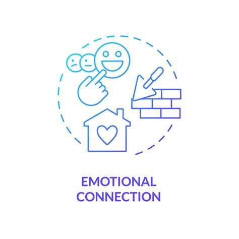2d Gradient Emotional Connection Icon Simple Isolated Vector Construction Cost Thin Line