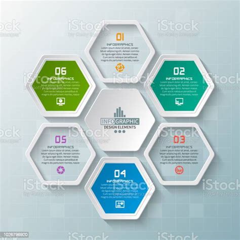 추상적인 3d 종이 인포 그래픽 비즈니스 템플릿입니다 벡터 일러스트 레이 션 육각형에 대한 스톡 벡터 아트 및 기타 이미지