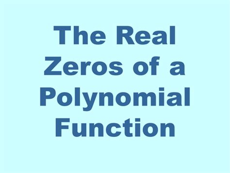 Rational Root Theorem Ppt 2013