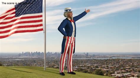 3d Uncle Sam Character Rigged Model Turbosquid 2413719