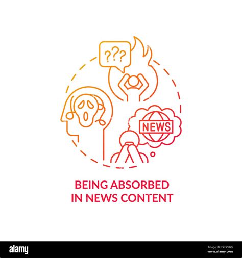 Being absorbed in news content red gradient concept icon Stock Vector Image & Art - Alamy