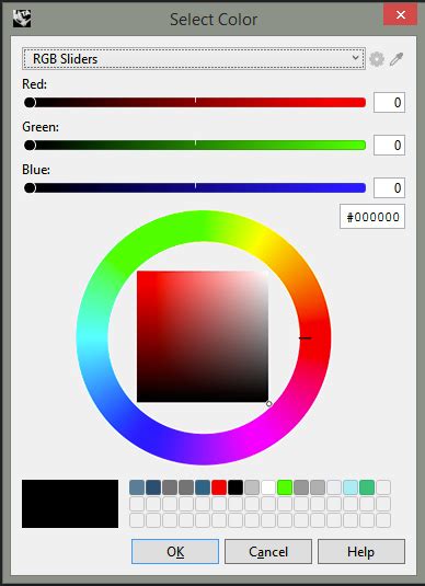 Color Wheel In The Rgb Sliders Panel Value Indications Serengeti