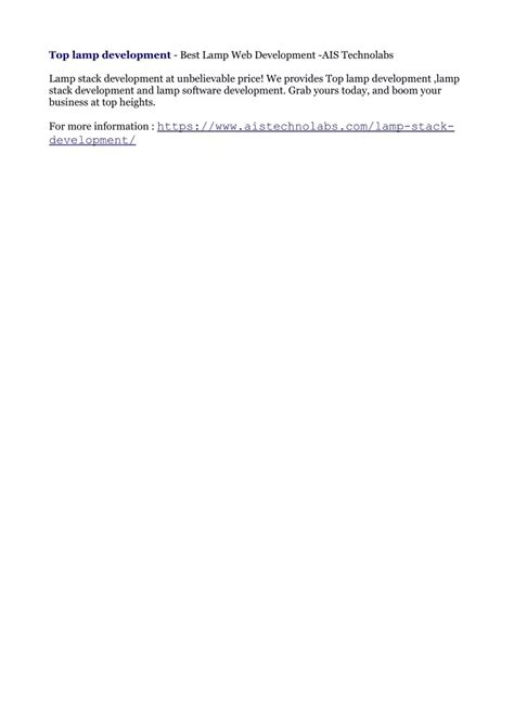 ppt top lamp development best lamp web development ais technolabs