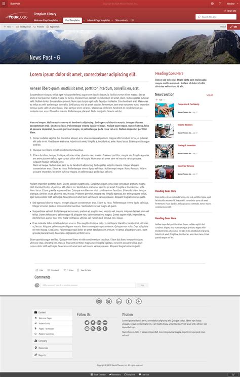 Sharepoint News Template