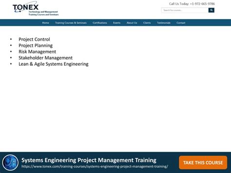 Systems Engineering Project Management Training Ppt