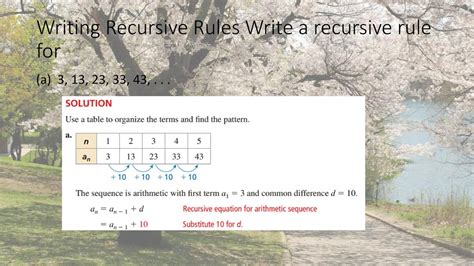 Using Recursive Rules with Sequences - ppt download