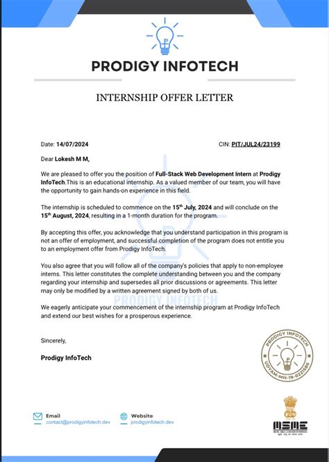 Prodigyinfotech Fullstack Webdevelopment Internship Lokesh M M