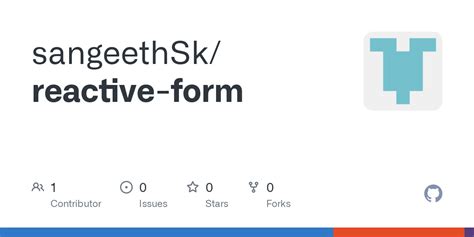GitHub SangeethSk Reactive Form