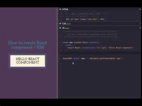 How To Create React Component ES Tumbex
