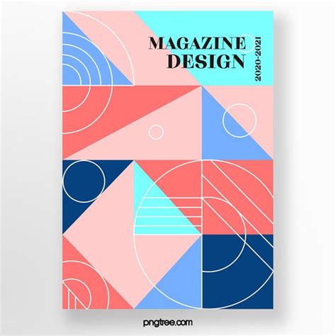 크리 에이 티브 추상적 인 기하학적 잡지 표지 템플릿 Psd 다운로드 디자인 자료 다운로드 Magazin