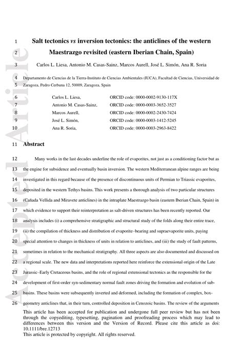 Pdf Salt Tectonics Vs Inversion Tectonics The Anticlines Of The Western Maestrazgo Revisited