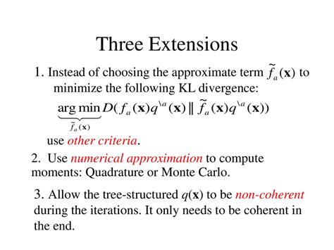 extending expectation propagation for graphical models ppt download